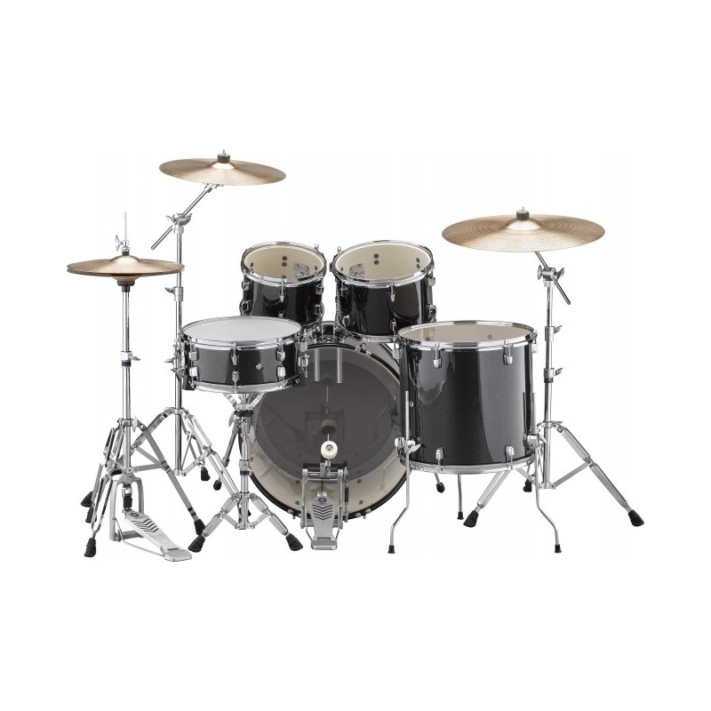 Rydeen Yamaha Fusion 20" Black Glitter + Cymbales PAISTE 101